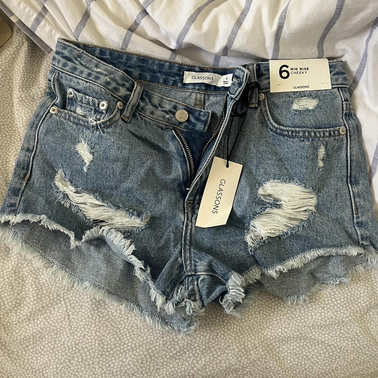 brand new still with tags glassons denim shorts... - Depop