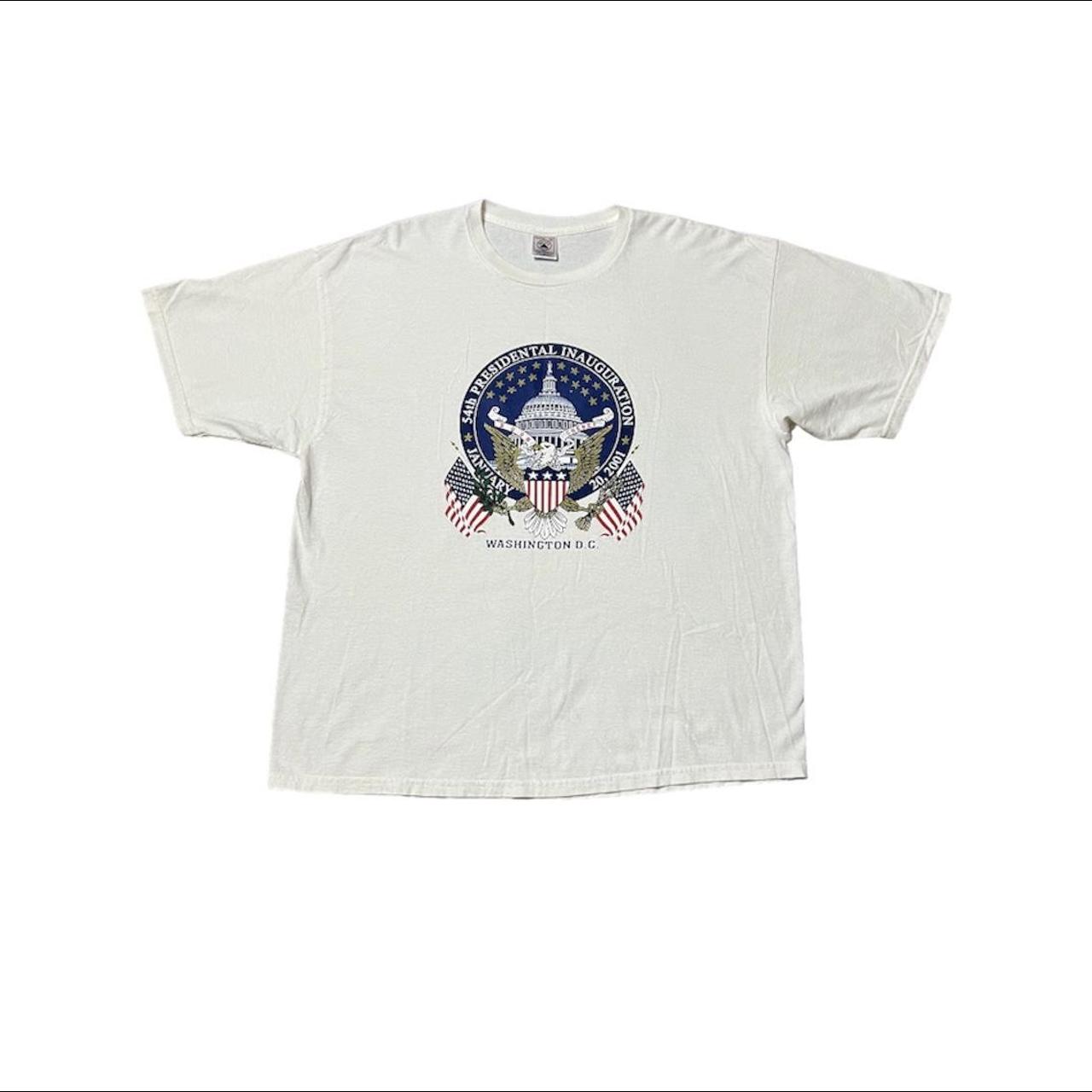 Vintage 2001 Y2K Delta Tag White President Bush... - Depop