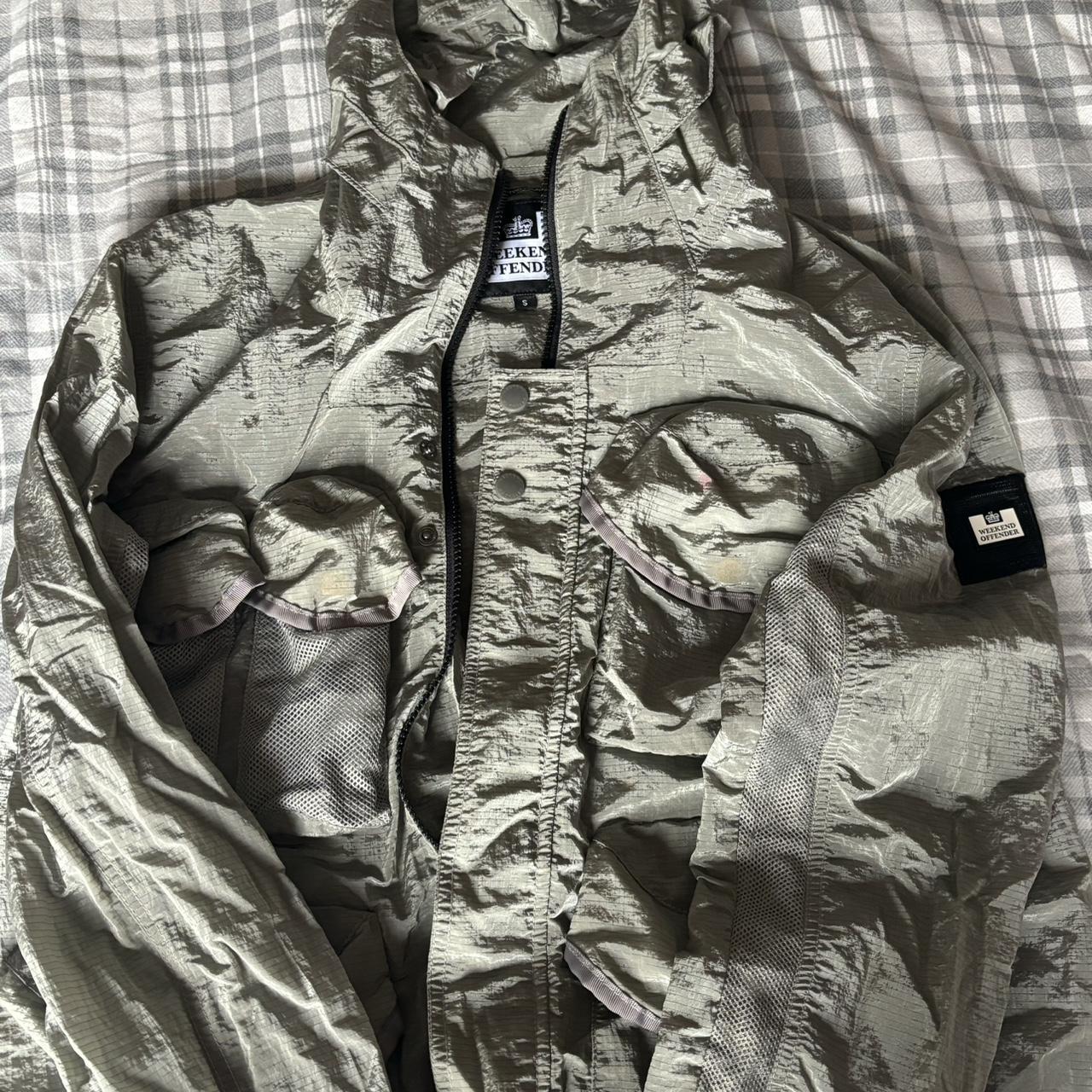 Weekend offender reflective light weight jacket... - Depop