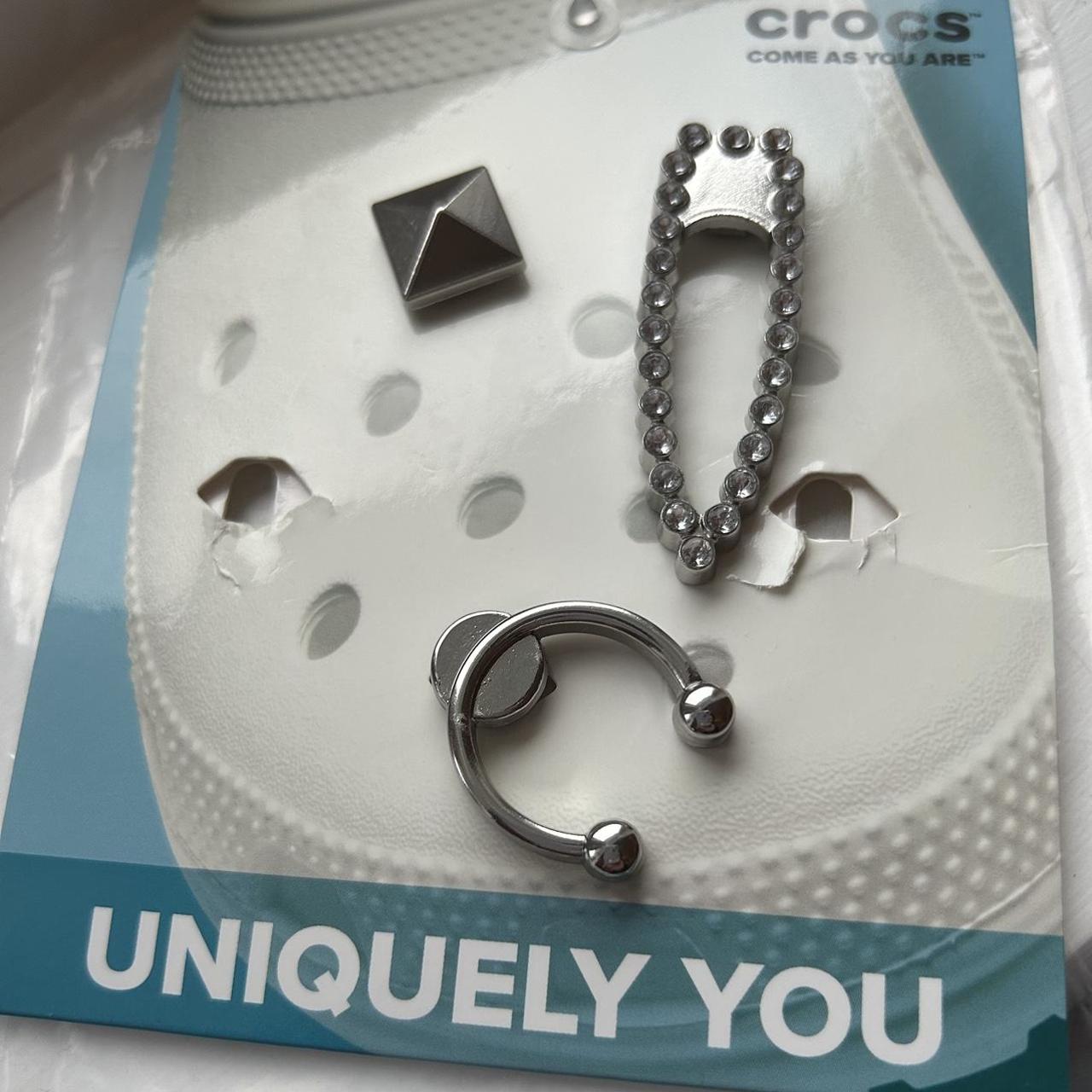 Crocs authentic silver jibbitz, came as part of a... - Depop