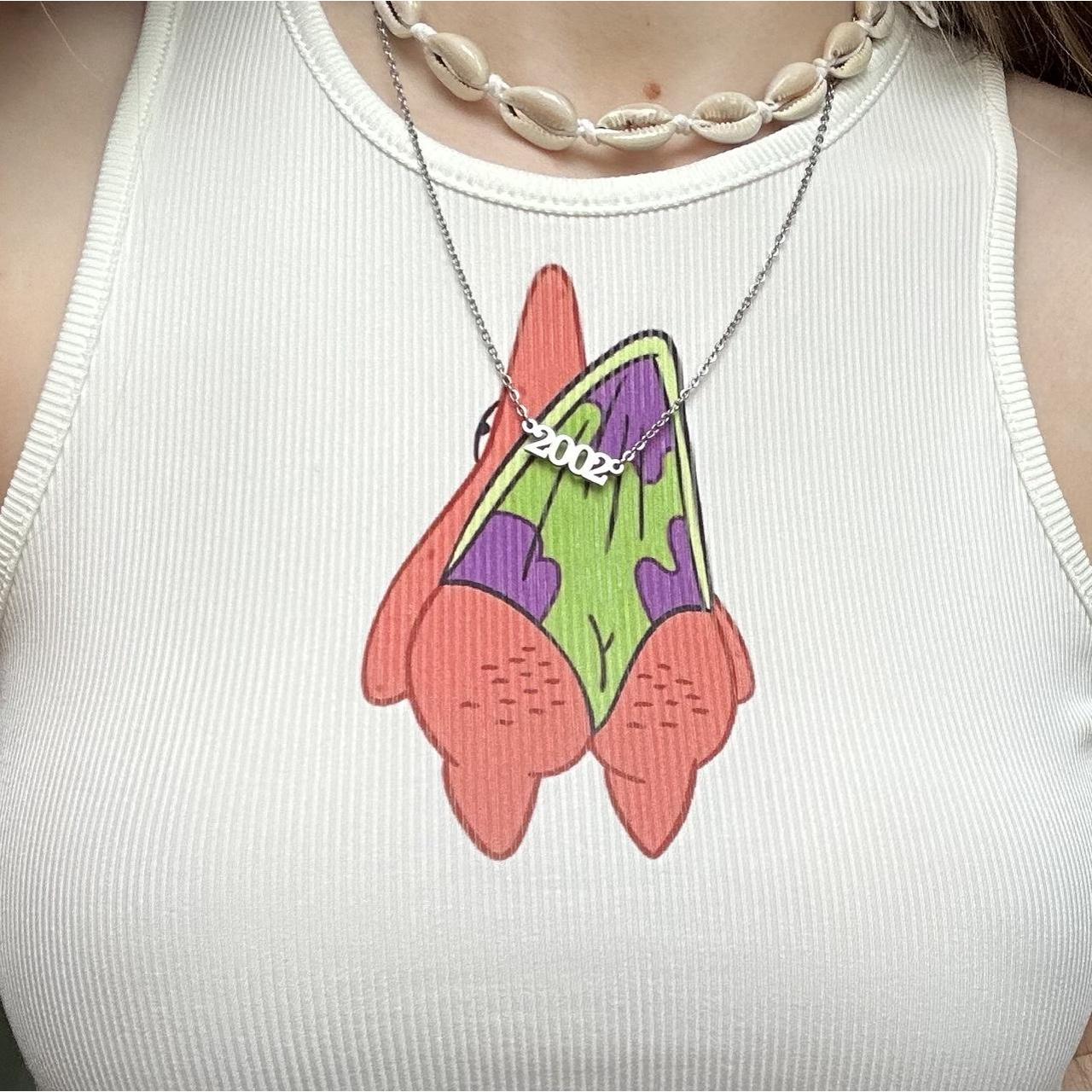 Women's White and Pink Crop-top | Depop