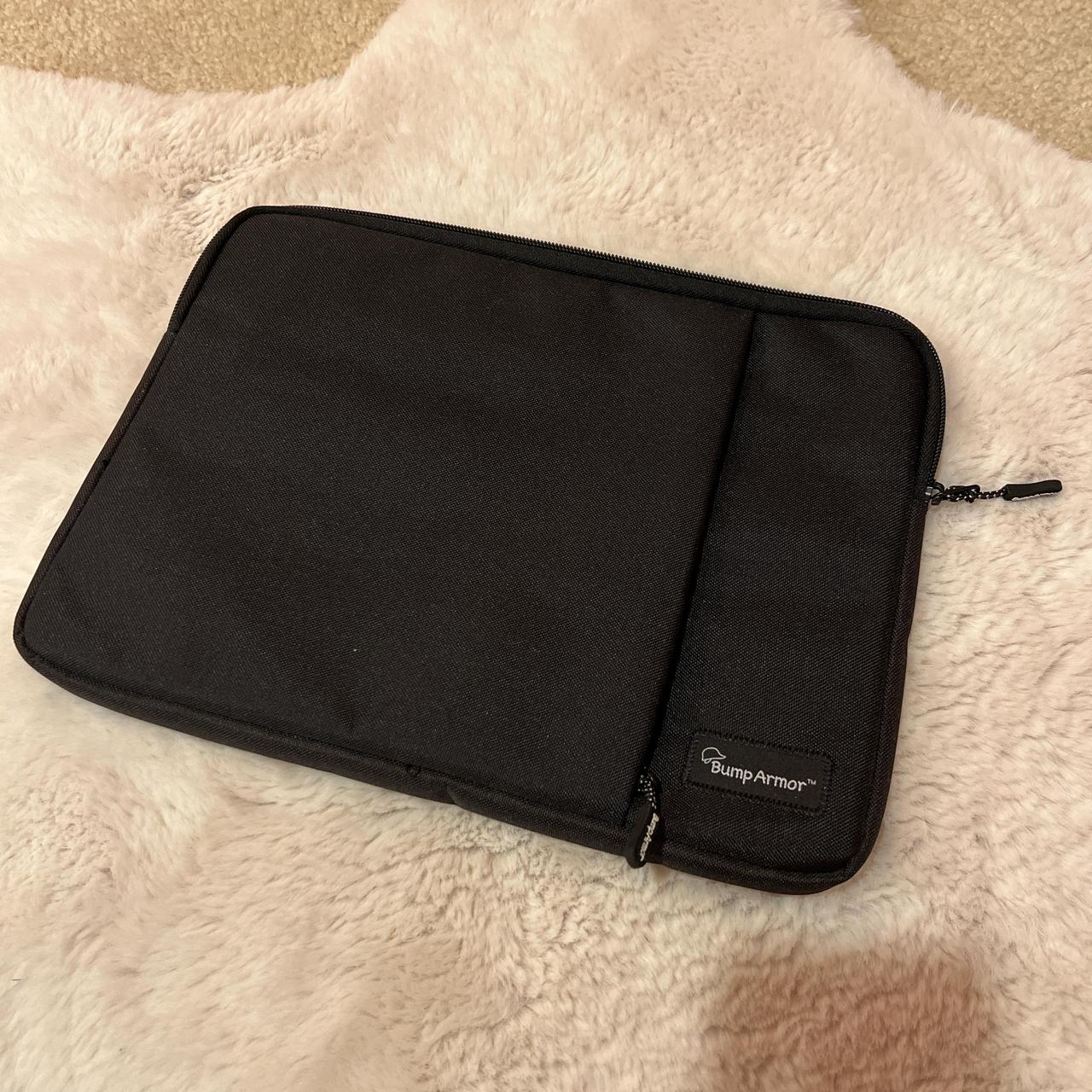 Bump Armor Black laptop sleeve with zipper closure... | Depop