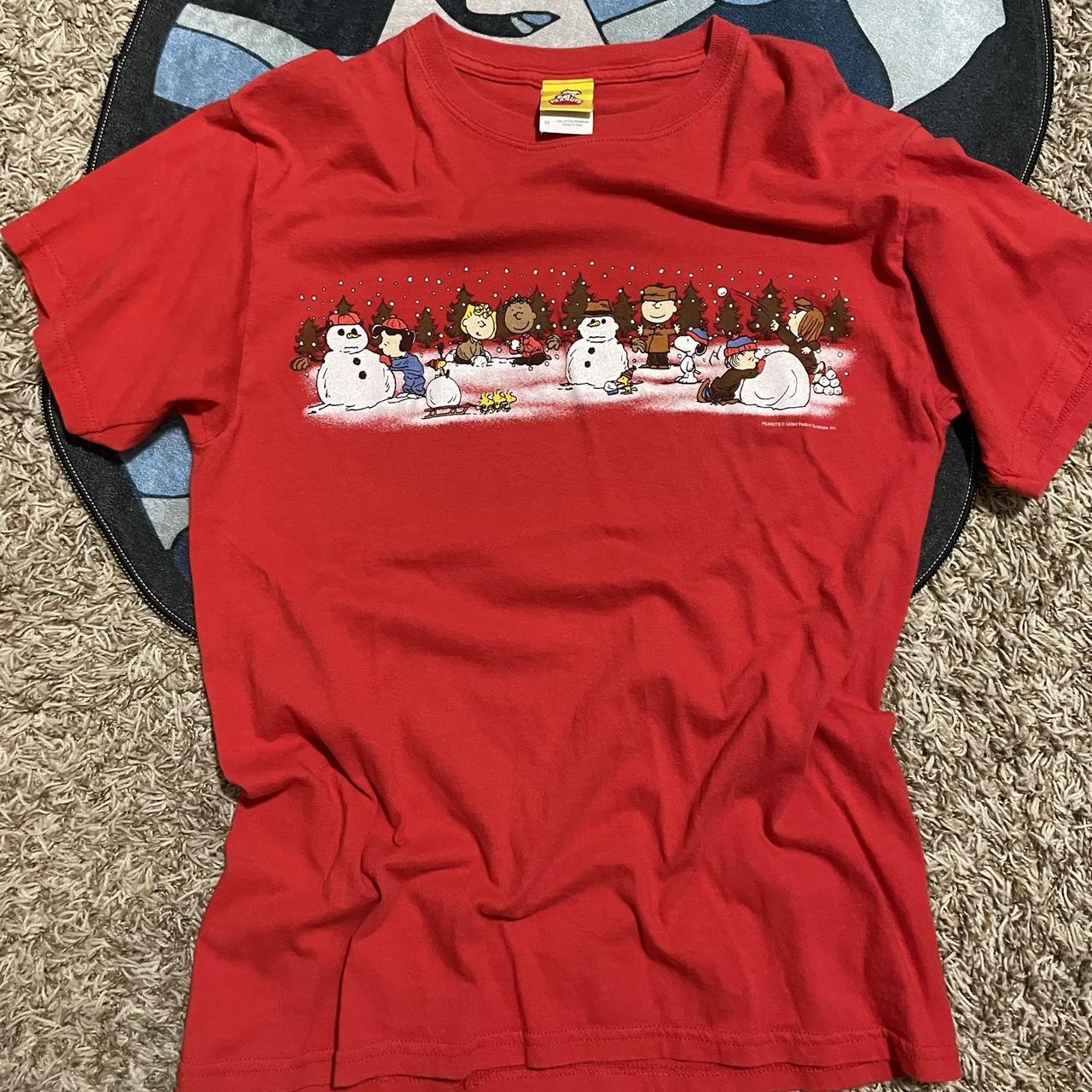 vintage red snoopy tee - Depop