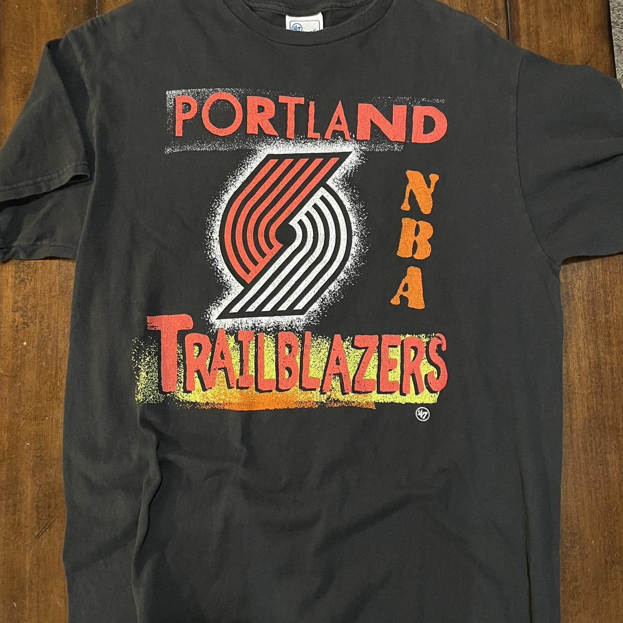 vintage portland trail blazers t shirt size L fits M/L - Depop