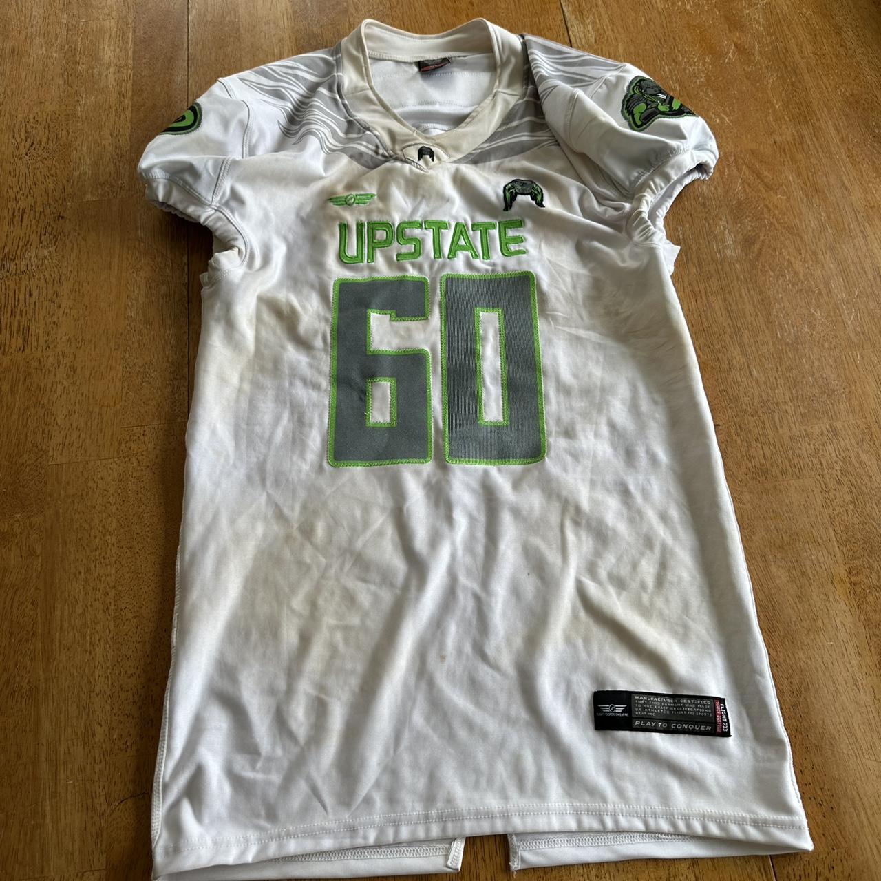 White and green Upstate Predators Football... | Depop