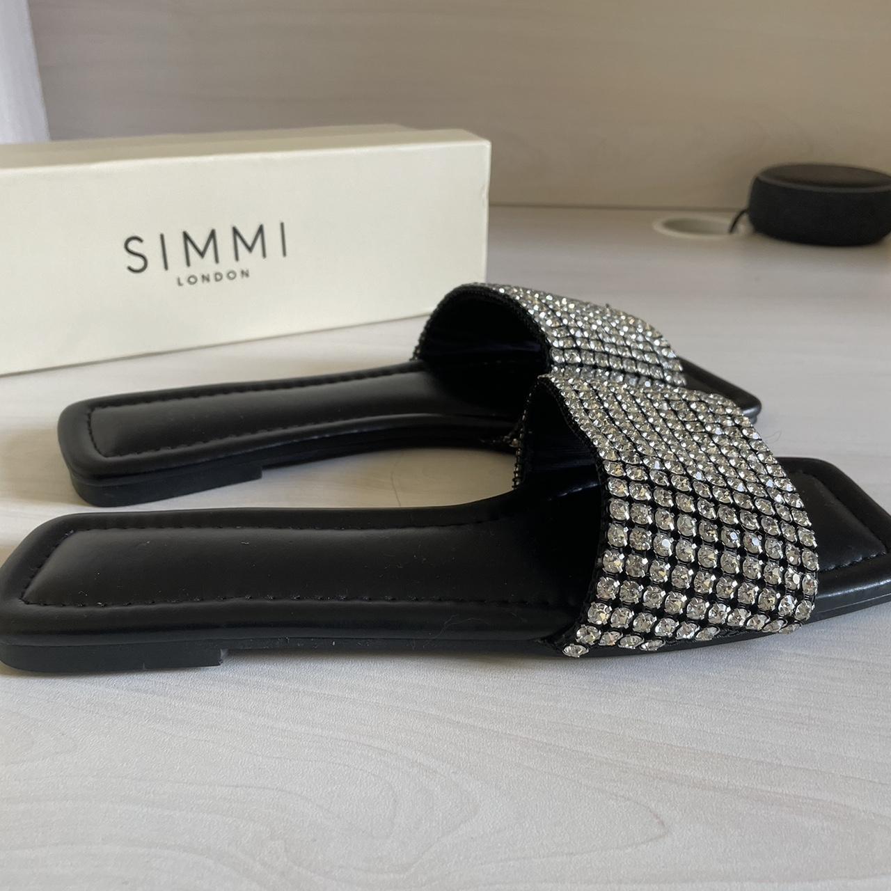 Simmi London Black Diamanté sandals Worn... - Depop