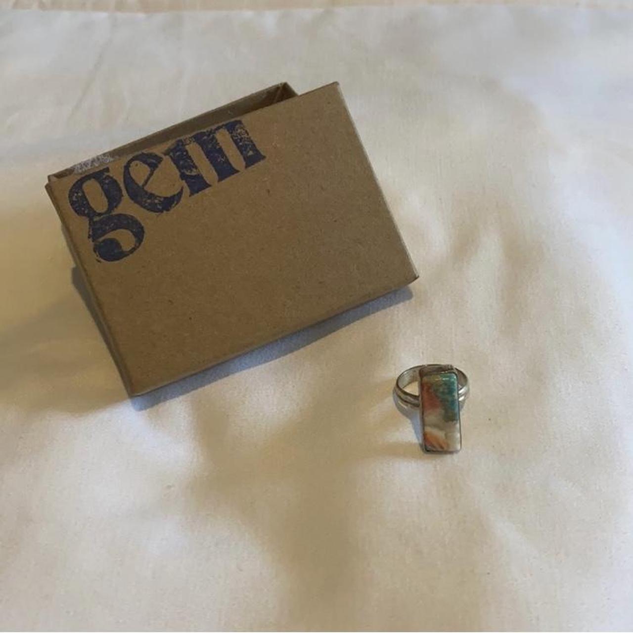 Super cute gem studio ring!! Fits closer to a size... - Depop