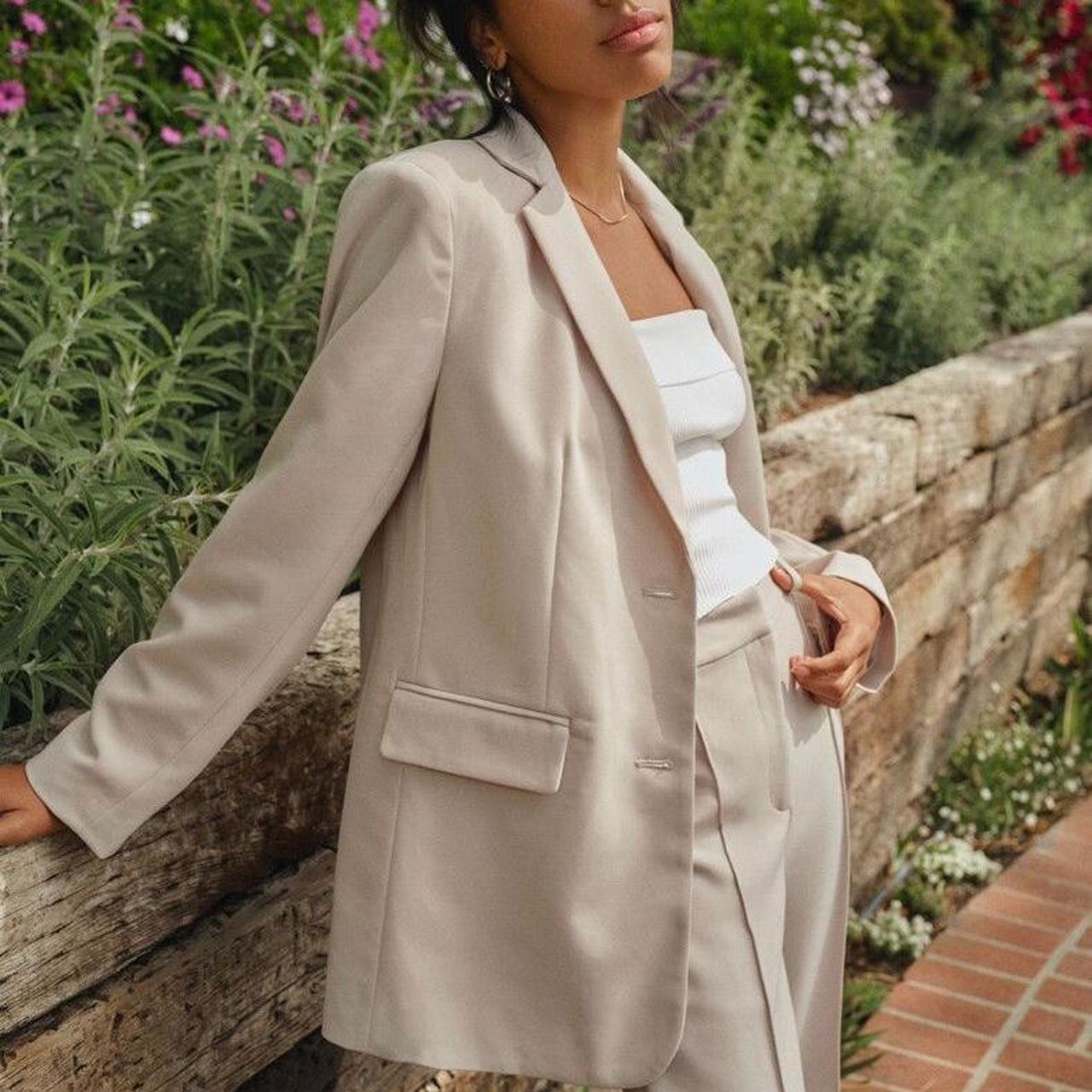 GLASSONS cream blazer Brand new condition with no... - Depop