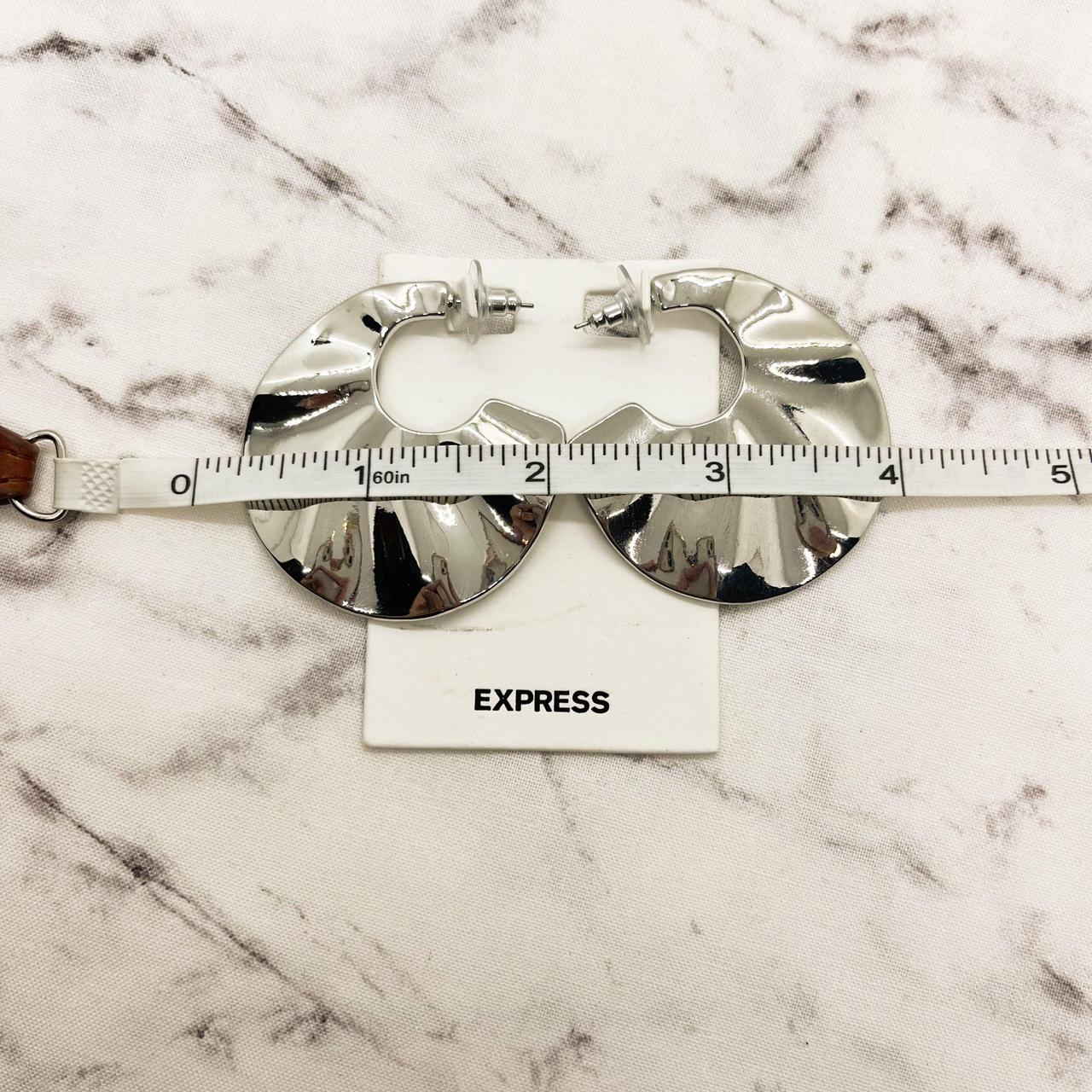 Express Earrings Silver Post Drop NEW WITH TAGS... - Depop