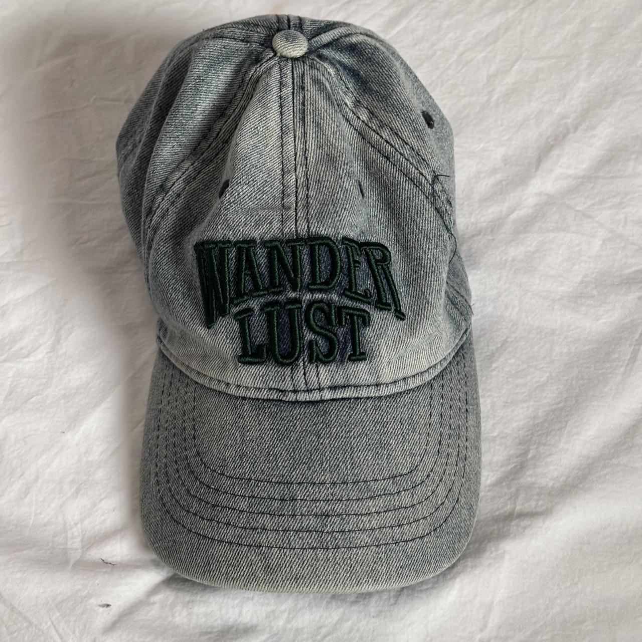 Green and blue denim Wanderlust cap #hats | Depop