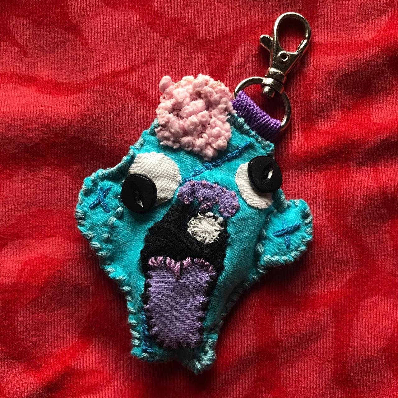 Zombie hand-sewn keychain | Depop