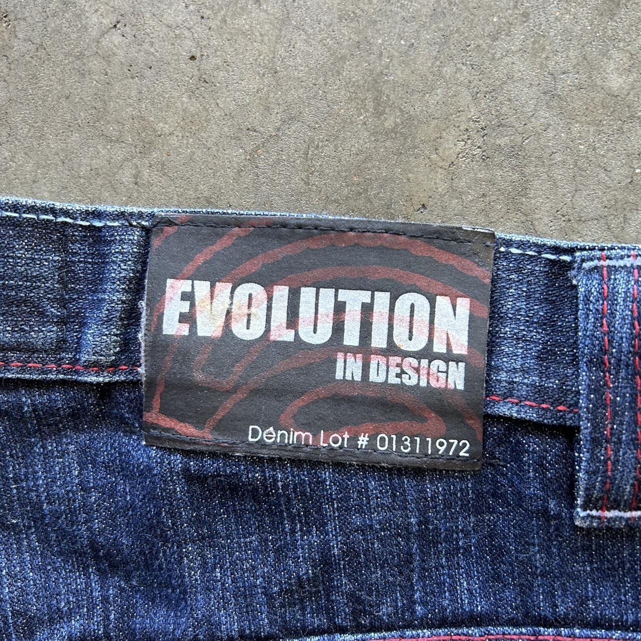 Vintage Y2K Evolution in Design Baggy Skater Denim... - Depop