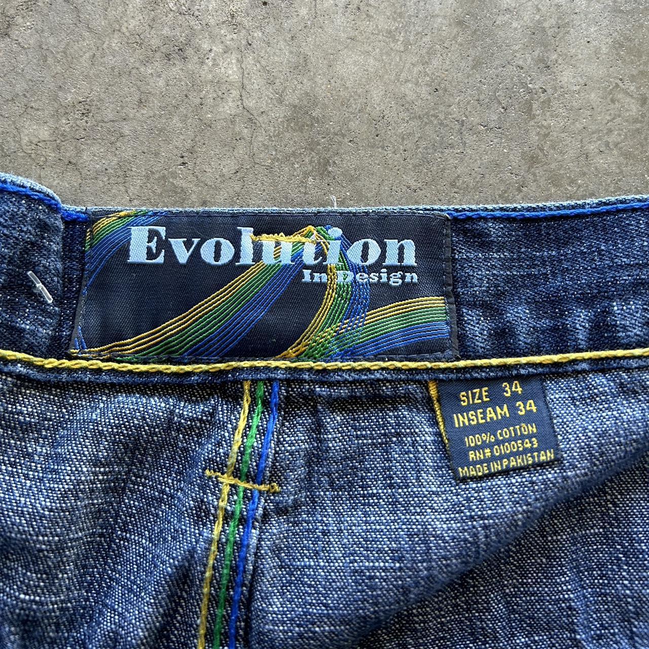 Vintage Y2K Evolution in Design Baggy Skater Denim... - Depop