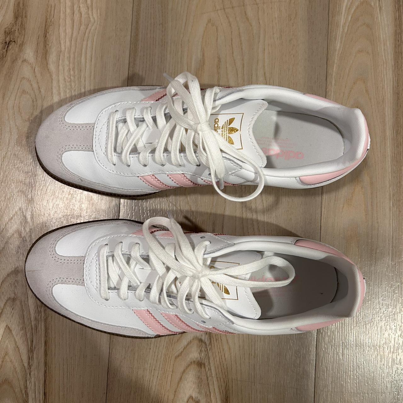 Pink adidas sambas Size 6 | Depop