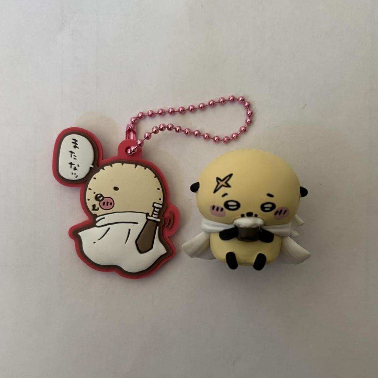 official chiikawa rakko sea otter rubber keychain... | Depop