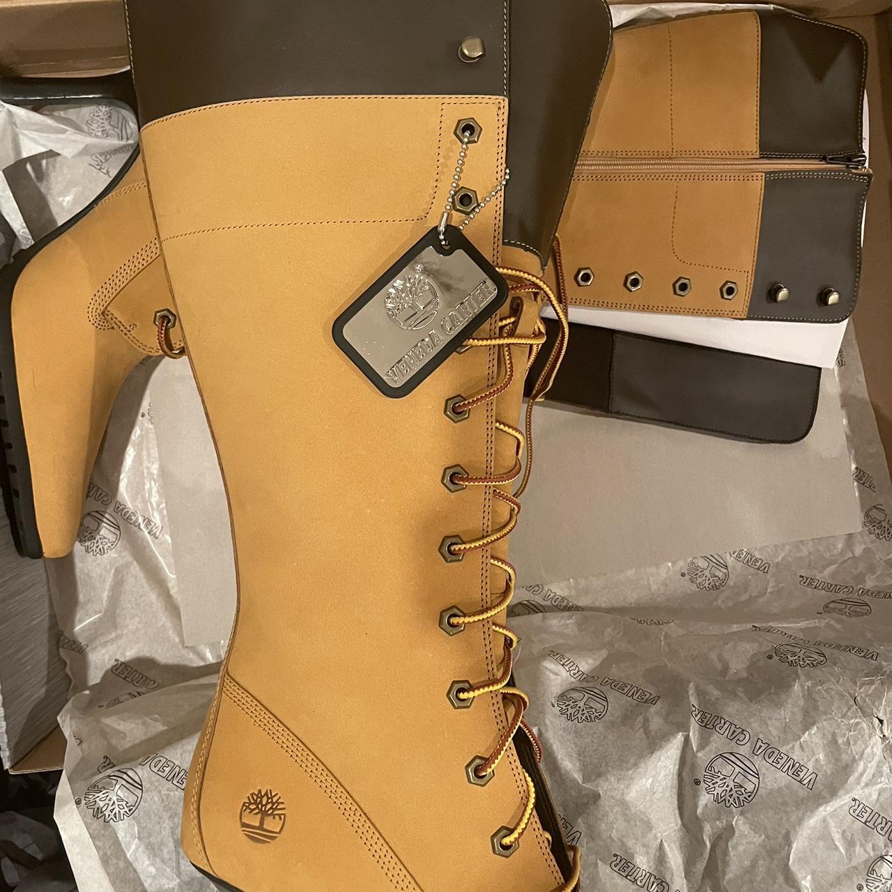 Veneda Carter Heeled Timberlands Size 10 #y2k #timbs... - Depop