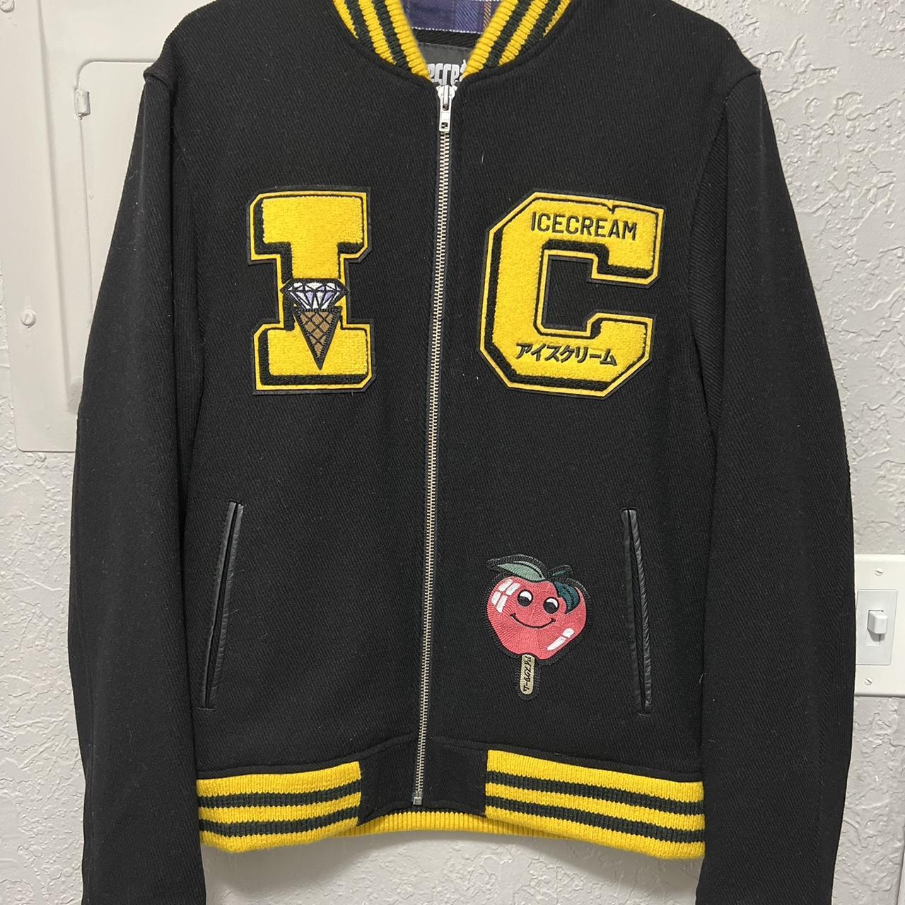 ICE CREAM VARSITY JACKET SIZE: medium Like new... - Depop