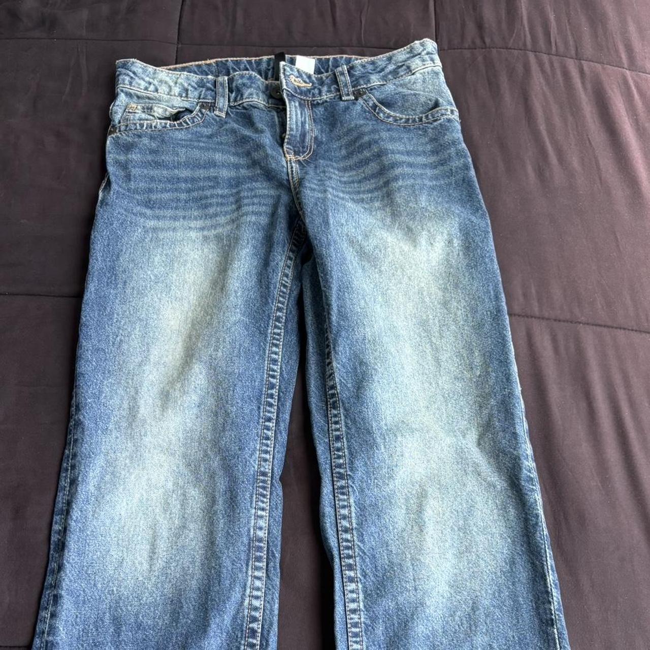 Blue and navy baggy jeans H&M- Divided brand - Depop