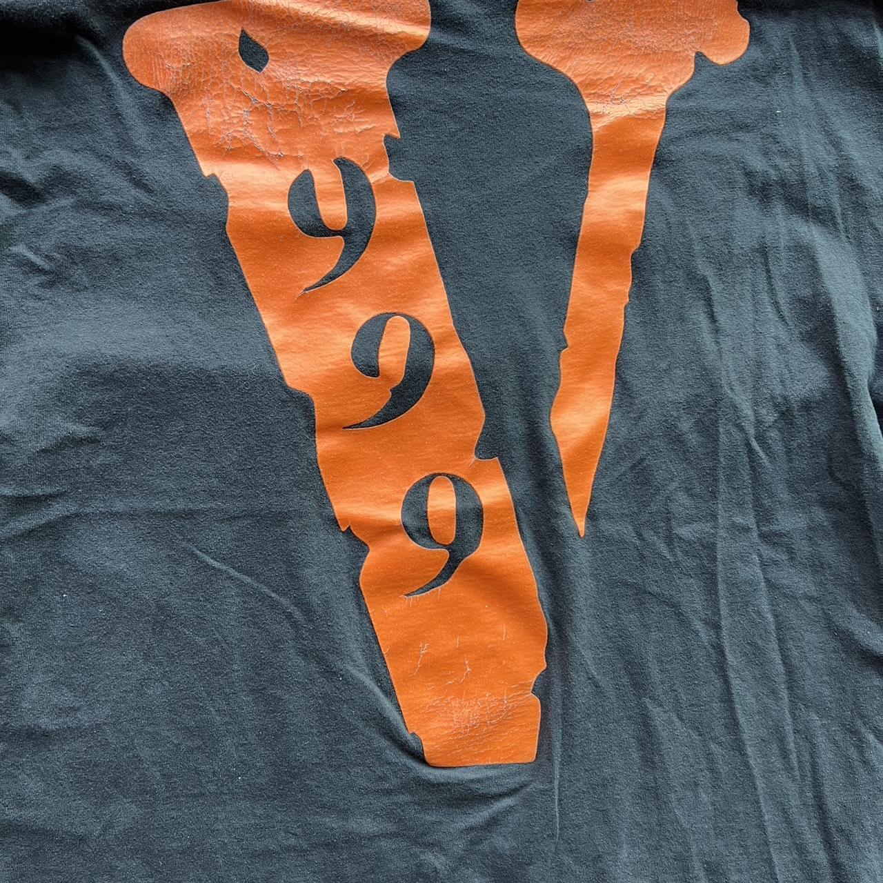 Vlone Men's Black and Orange T-shirt | Depop