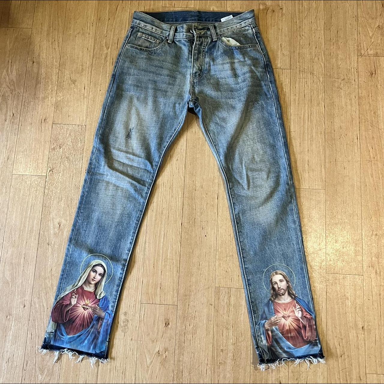 MNML- Jesus and Mary jeans - men’s size 29x30 slim... - Depop