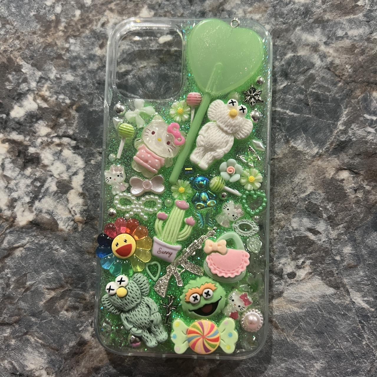 Green junk case for iphone 12 mini - Depop