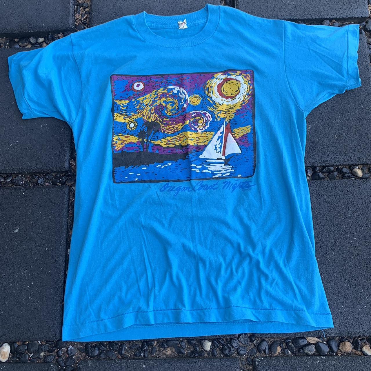 Vintage painting t shirt Screen stars tag #vintage... - Depop