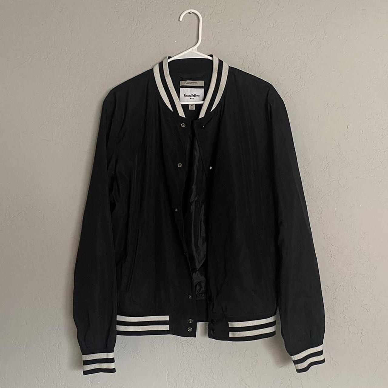 Black and white Goodfellow bomber - Depop