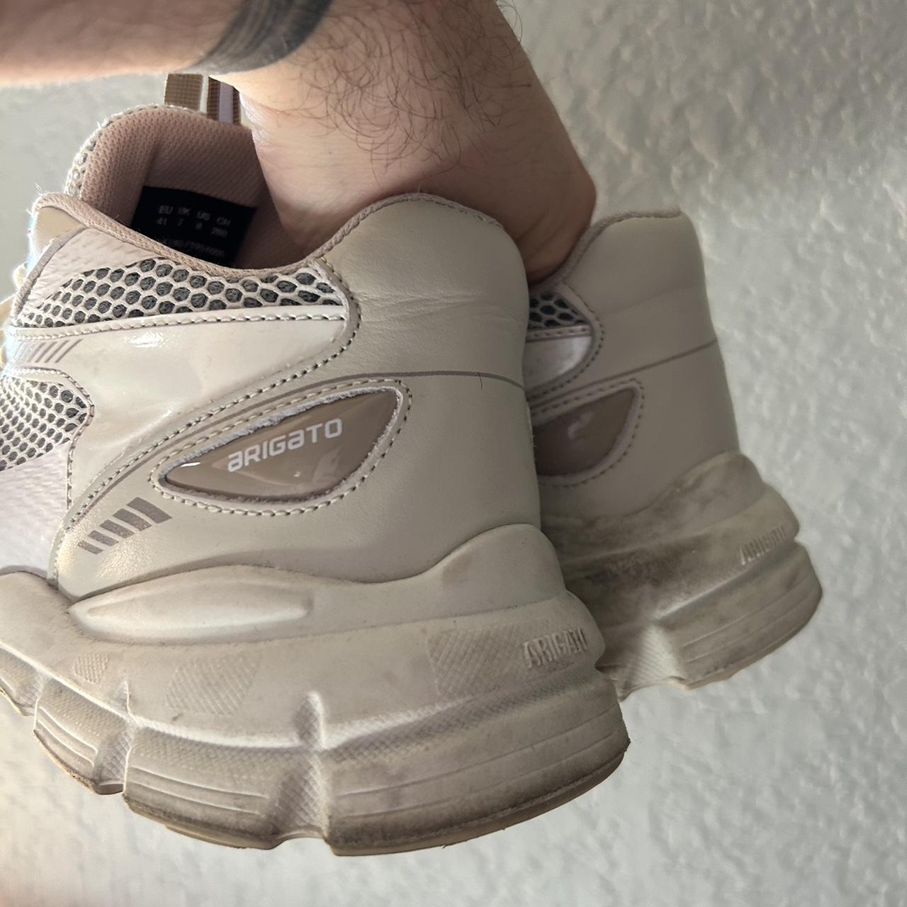 Beige Axel Arigato Marathon Runner Sneakers, size 8... - Depop