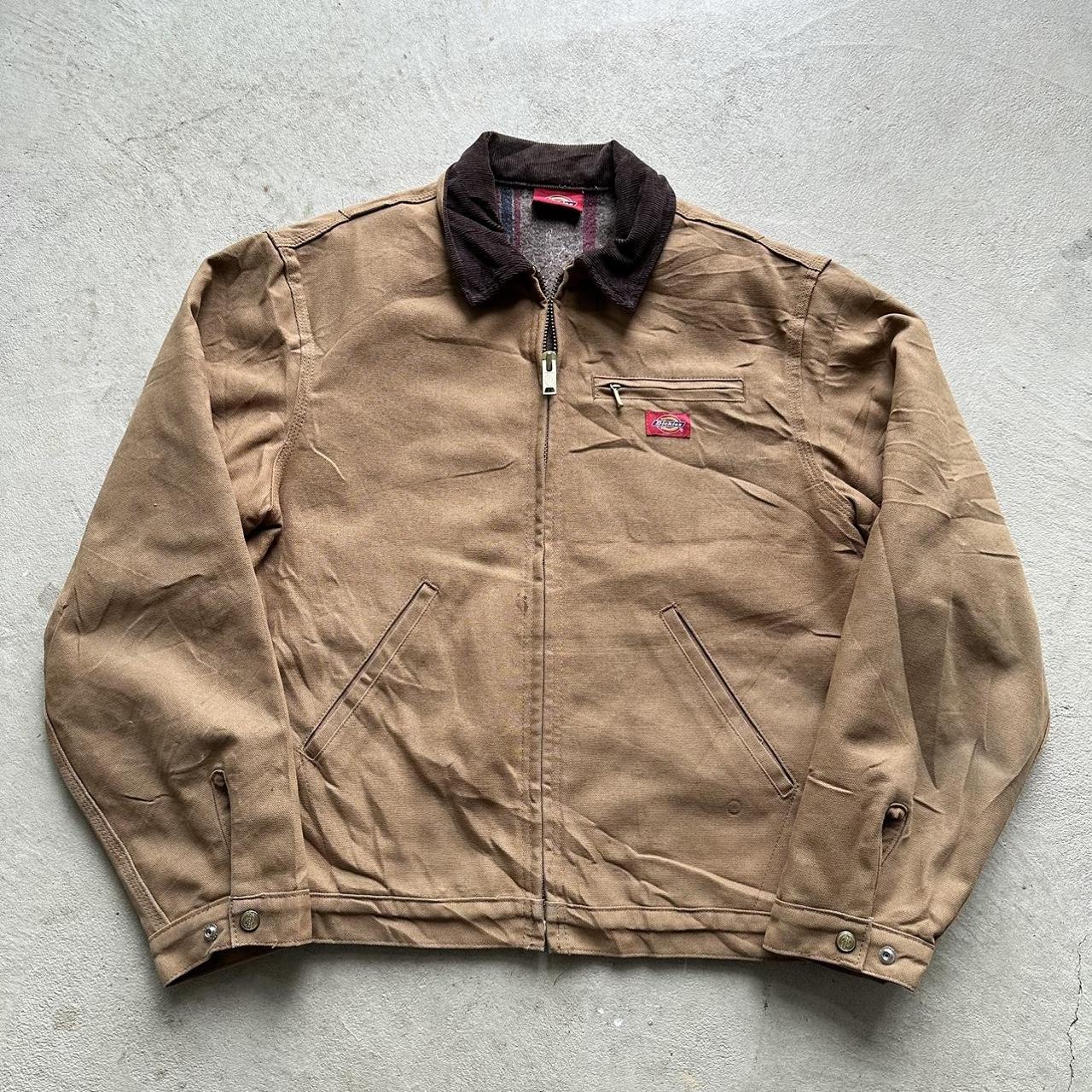 Vintage Dickies Detroit Style Tan Jacket •size Depop