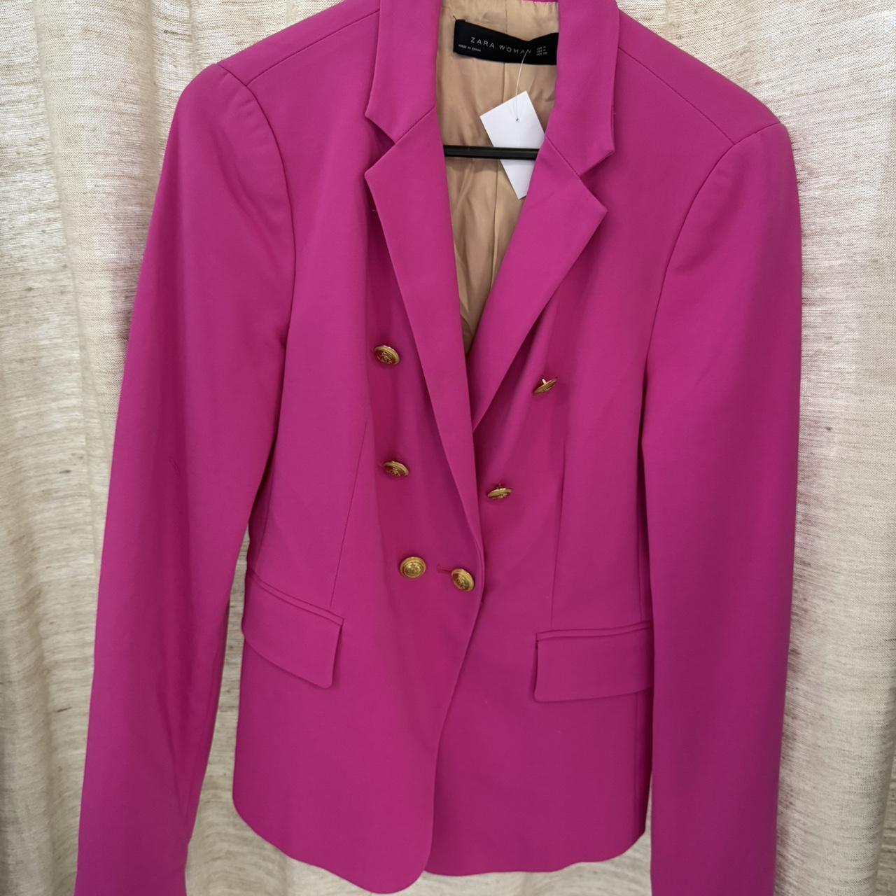 Zara pink blazer - labelled size M | Depop