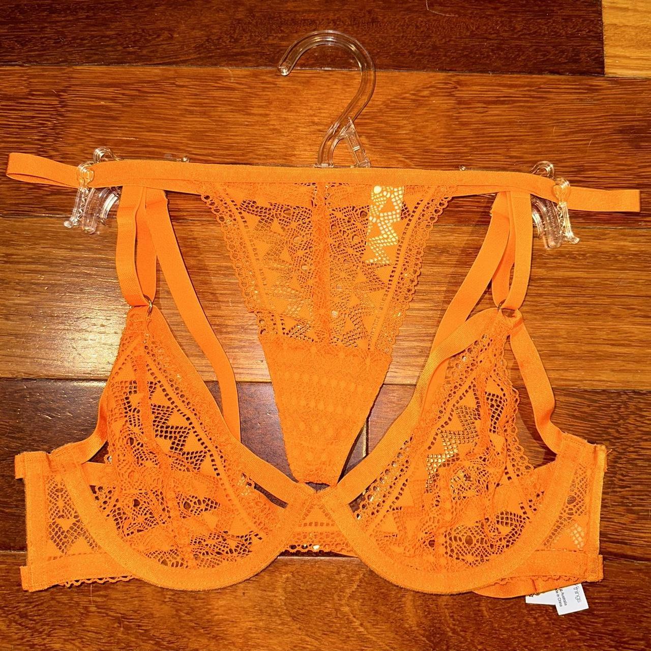 Bras N Things Night Games Tangerine Orange Set -... - Depop