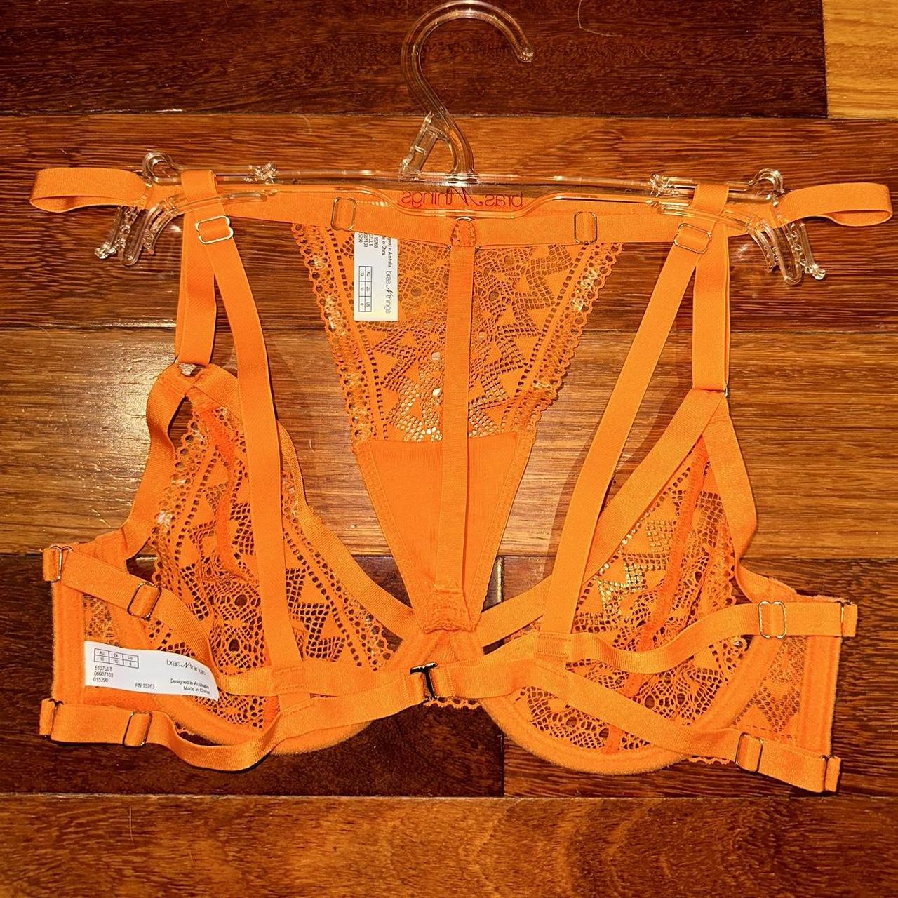 Bras N Things Night Games Tangerine Orange Set -... - Depop