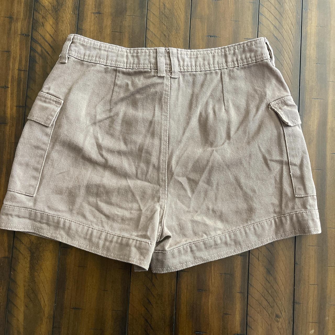 Cute Light Brown Mini Shorts Size 5 or 27 & High... - Depop