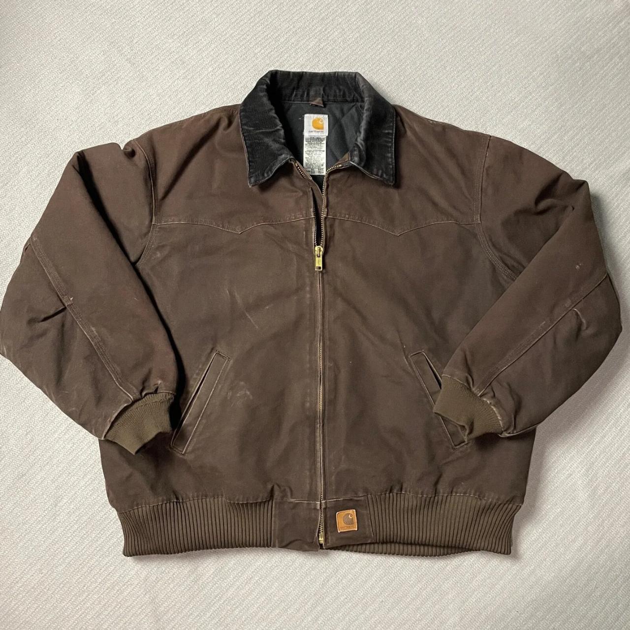 Carhartt Jacket Mens 2XL Brown Santa Fe Duck Quilt... - Depop
