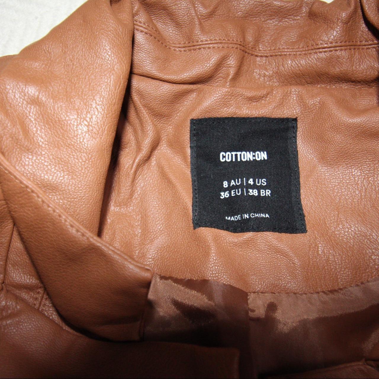 Cotton on leather jacket washed but never worn. Runs... - Depop