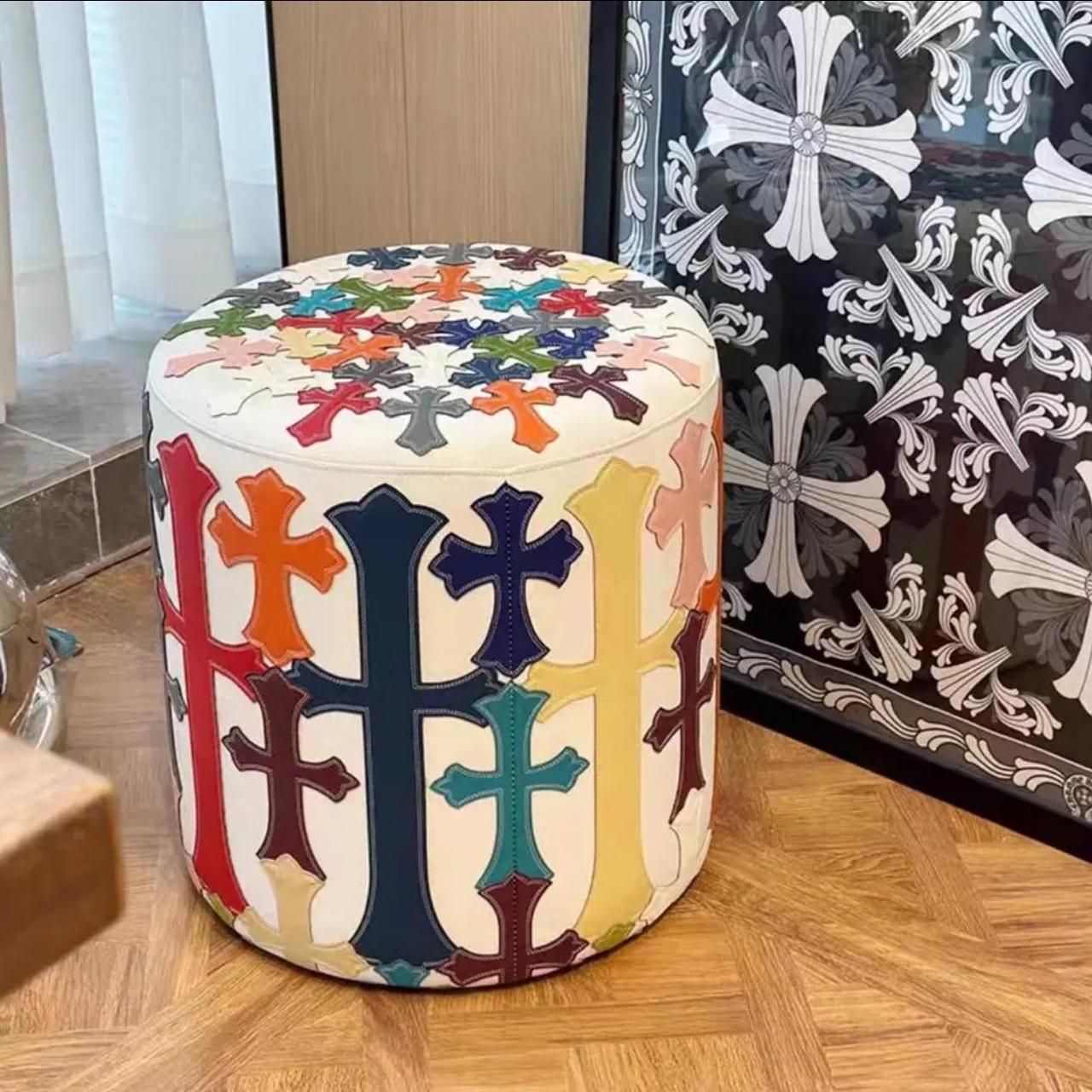 Custom Chrome Hearts Stool | Depop