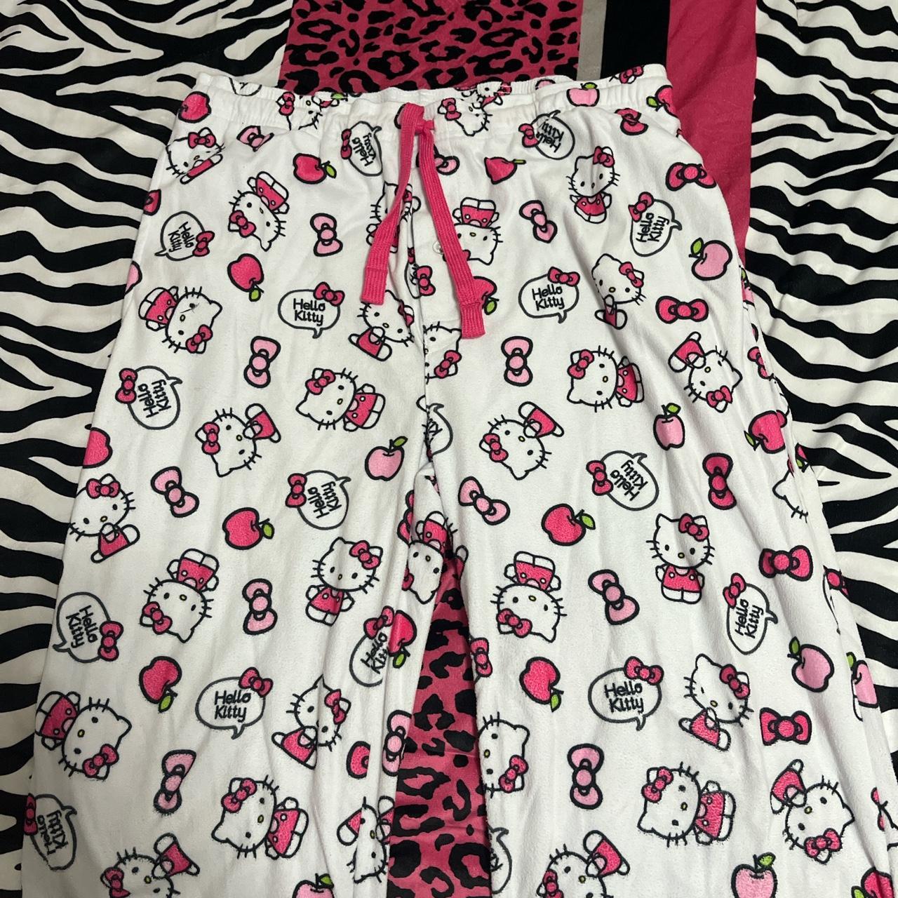 super cute hello kitty pj pants size L but has... - Depop