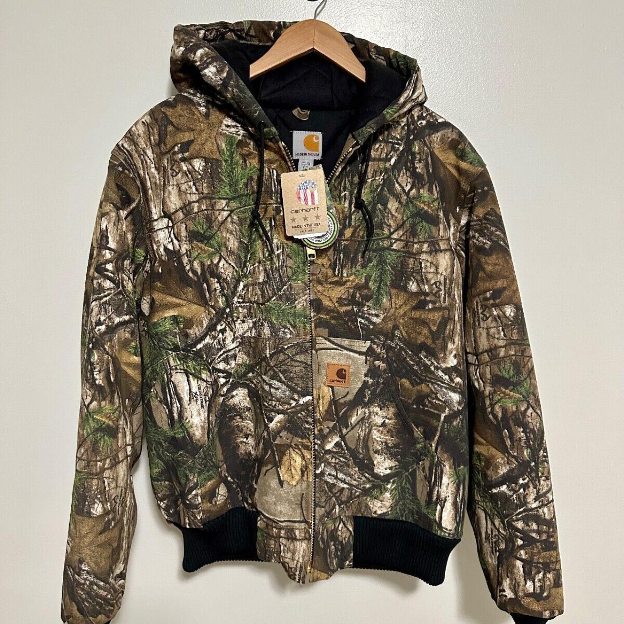 Carhartt USA Real Tree Camo Zip Hooded Jacket... - Depop