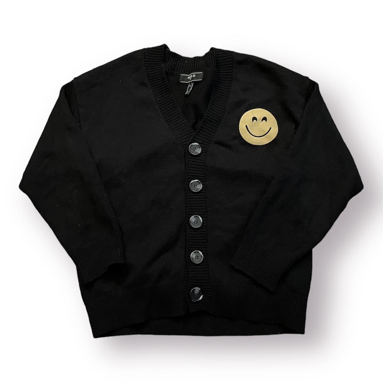 Forever 21 Smiley Face Cardigan Brand: Forever... - Depop