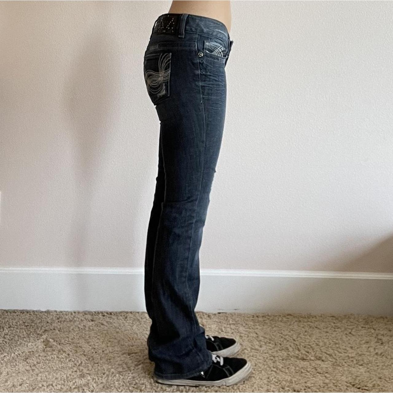 guess jeans! daredevil bootcut with embroidered back... - Depop