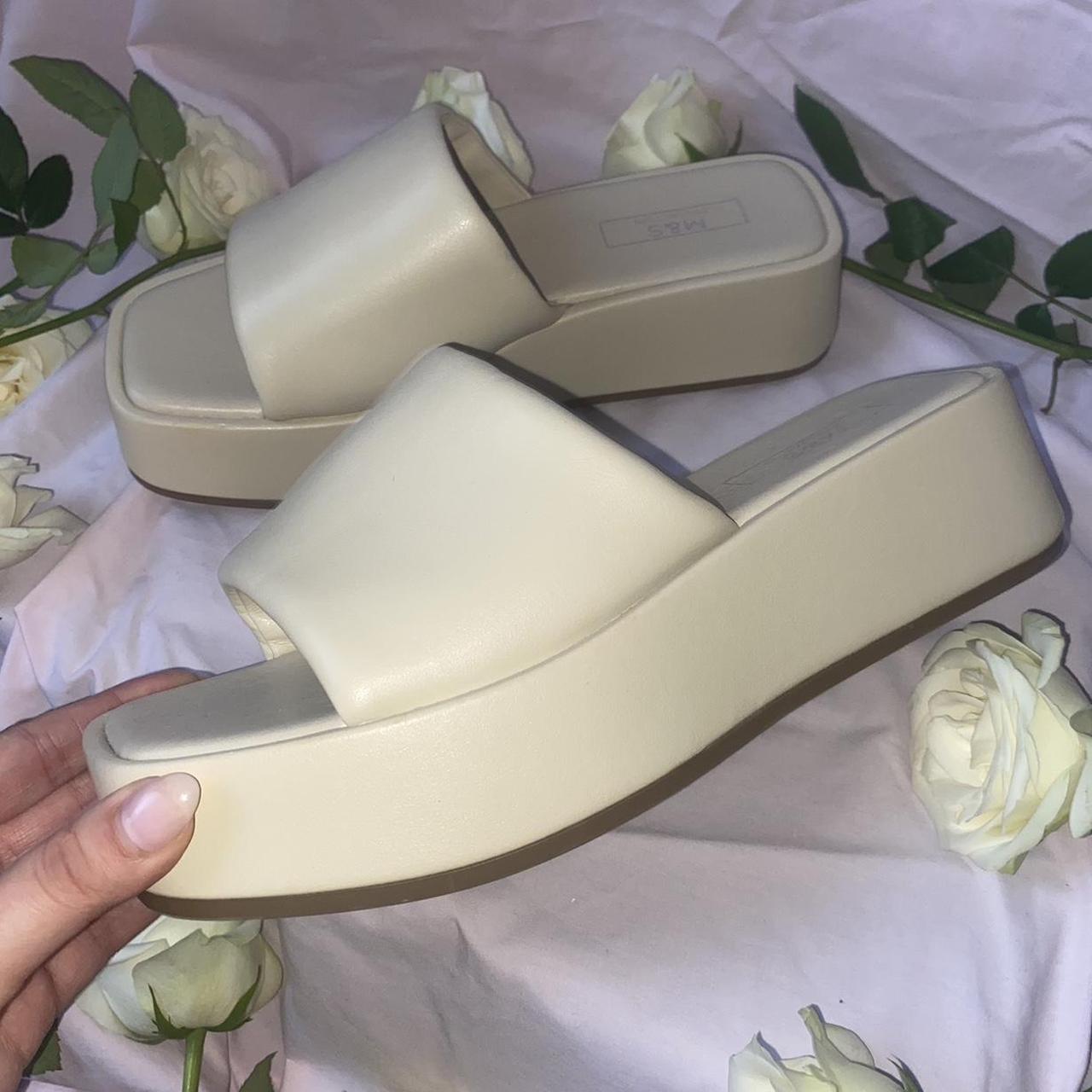 More pics added 🤍 Platform Slide / Sandal Cream /... - Depop