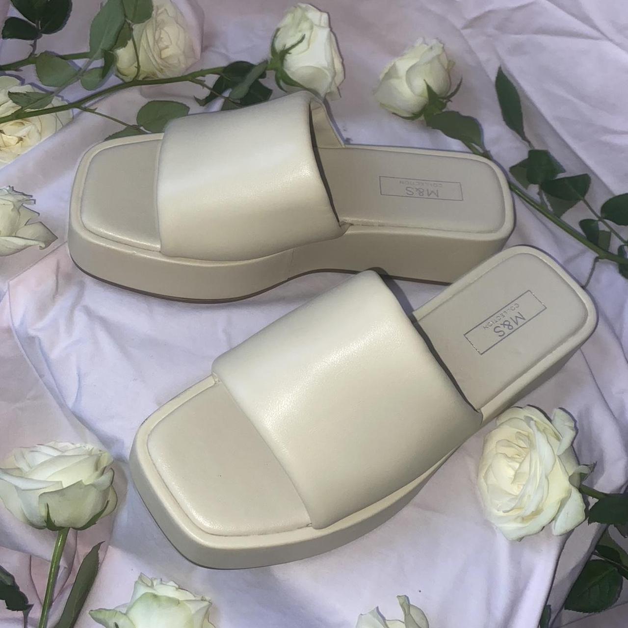 More pics added 🤍 Platform Slide / Sandal Cream /... - Depop