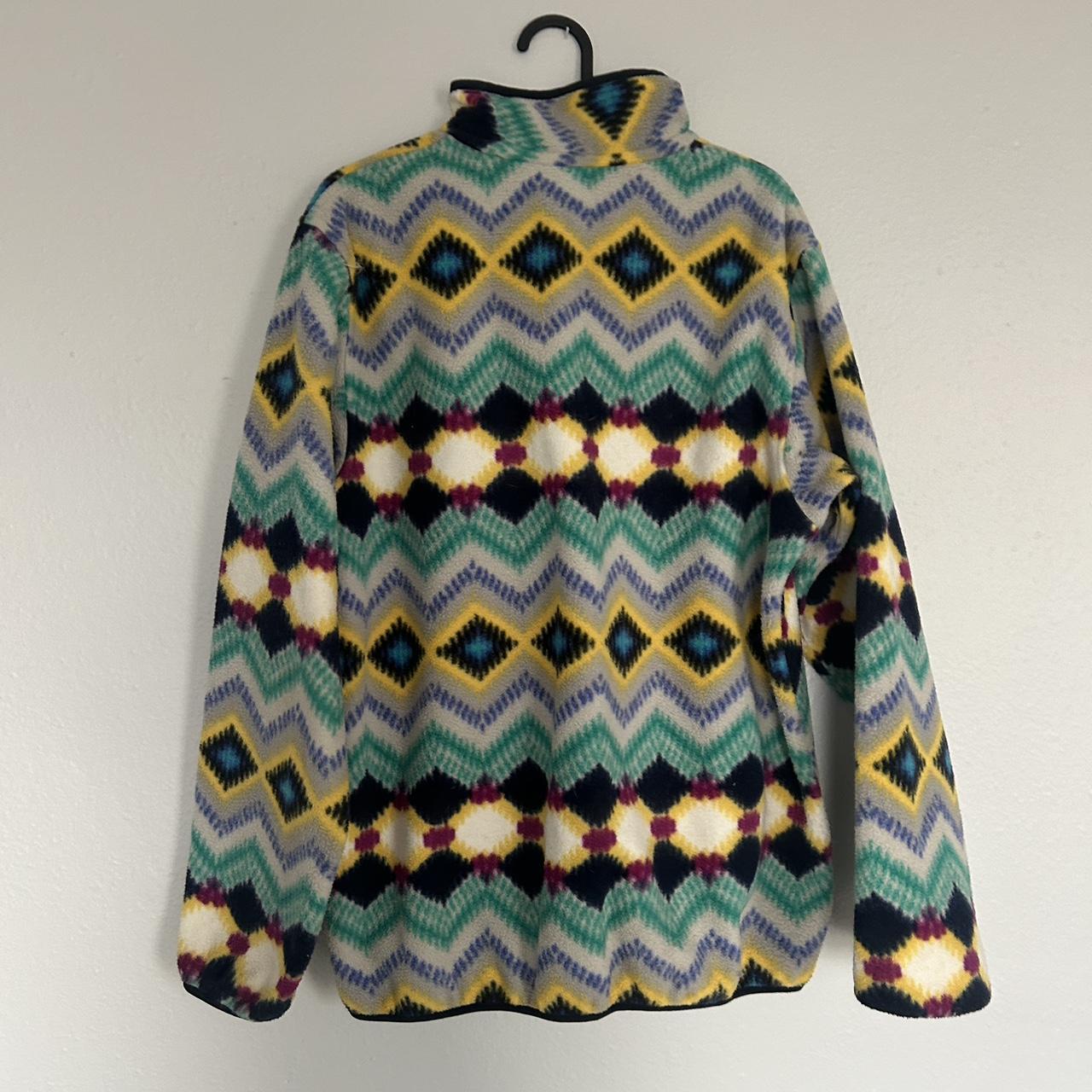 Colorful Patterned Patagonia Fleece - Depop