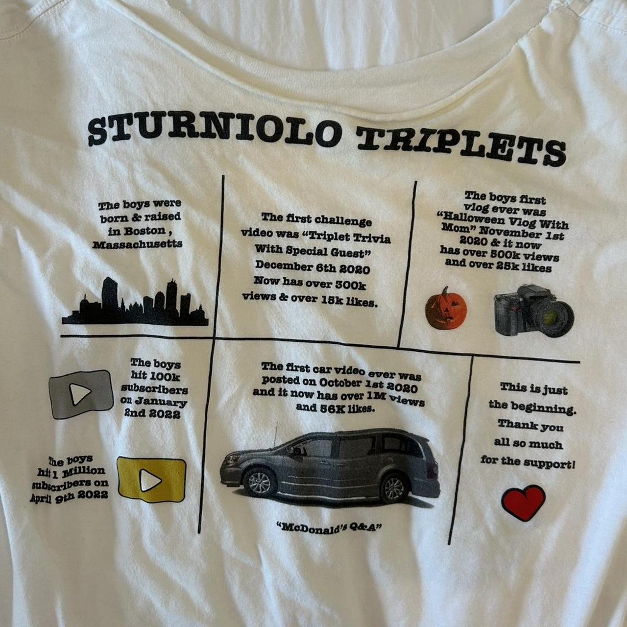 Sturniolo triplets 3 million merch I cut it to be... | Depop
