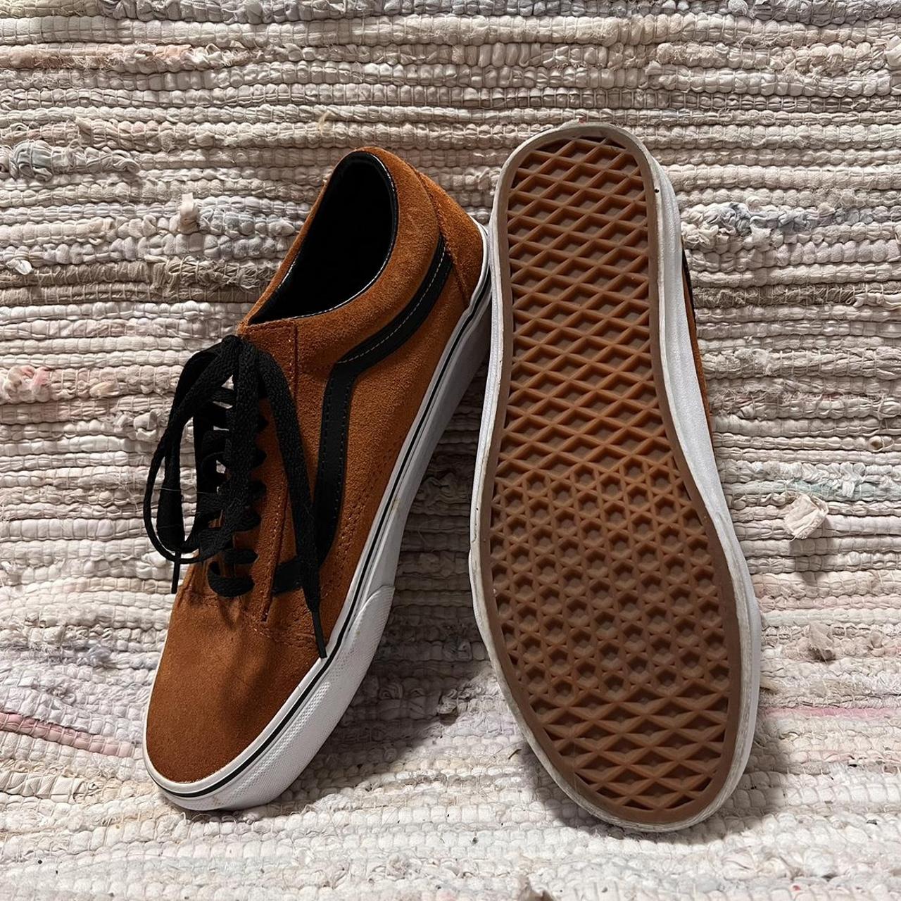 Brown suede vans -women’s size 9 -men’s size... - Depop