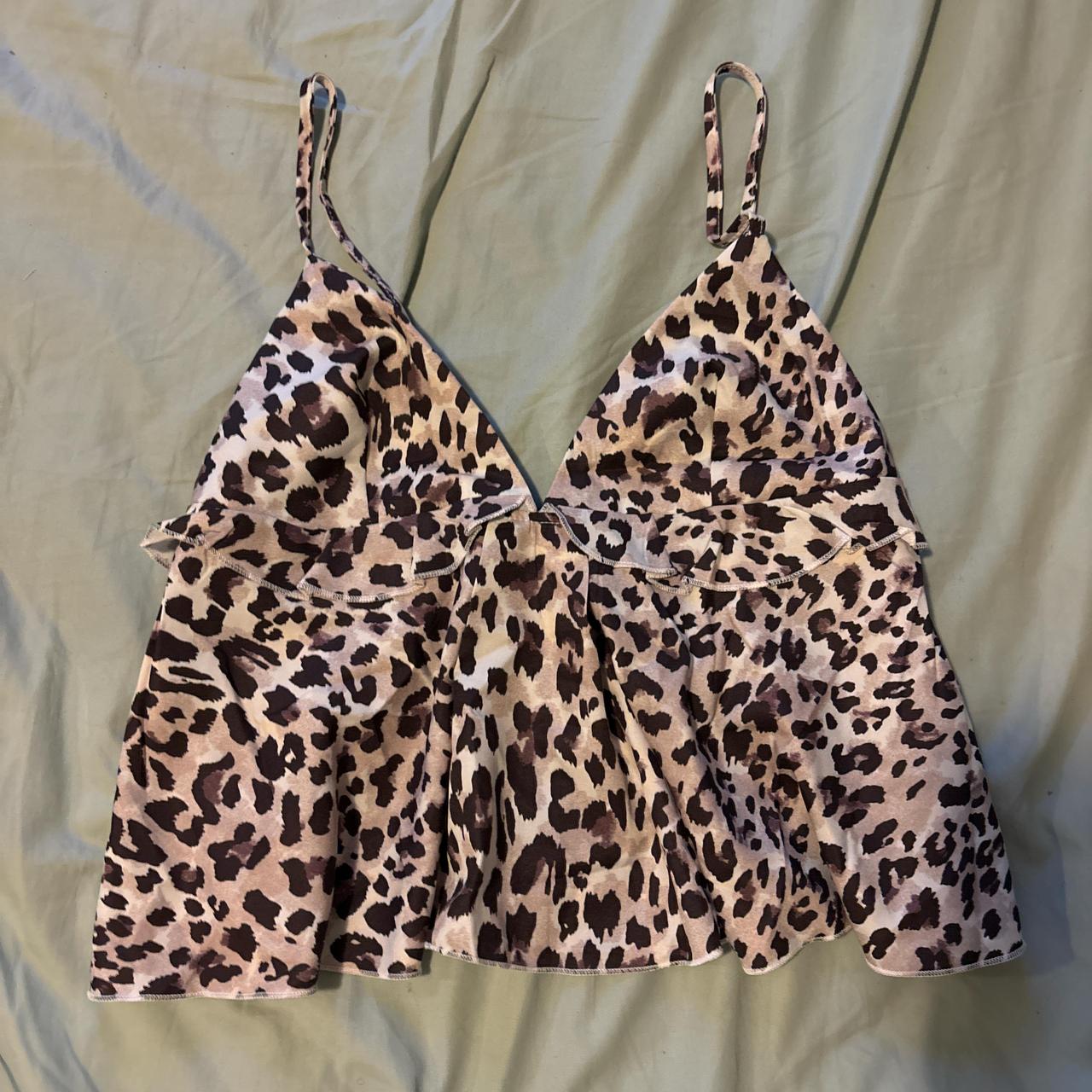 Leopard print tank - Depop