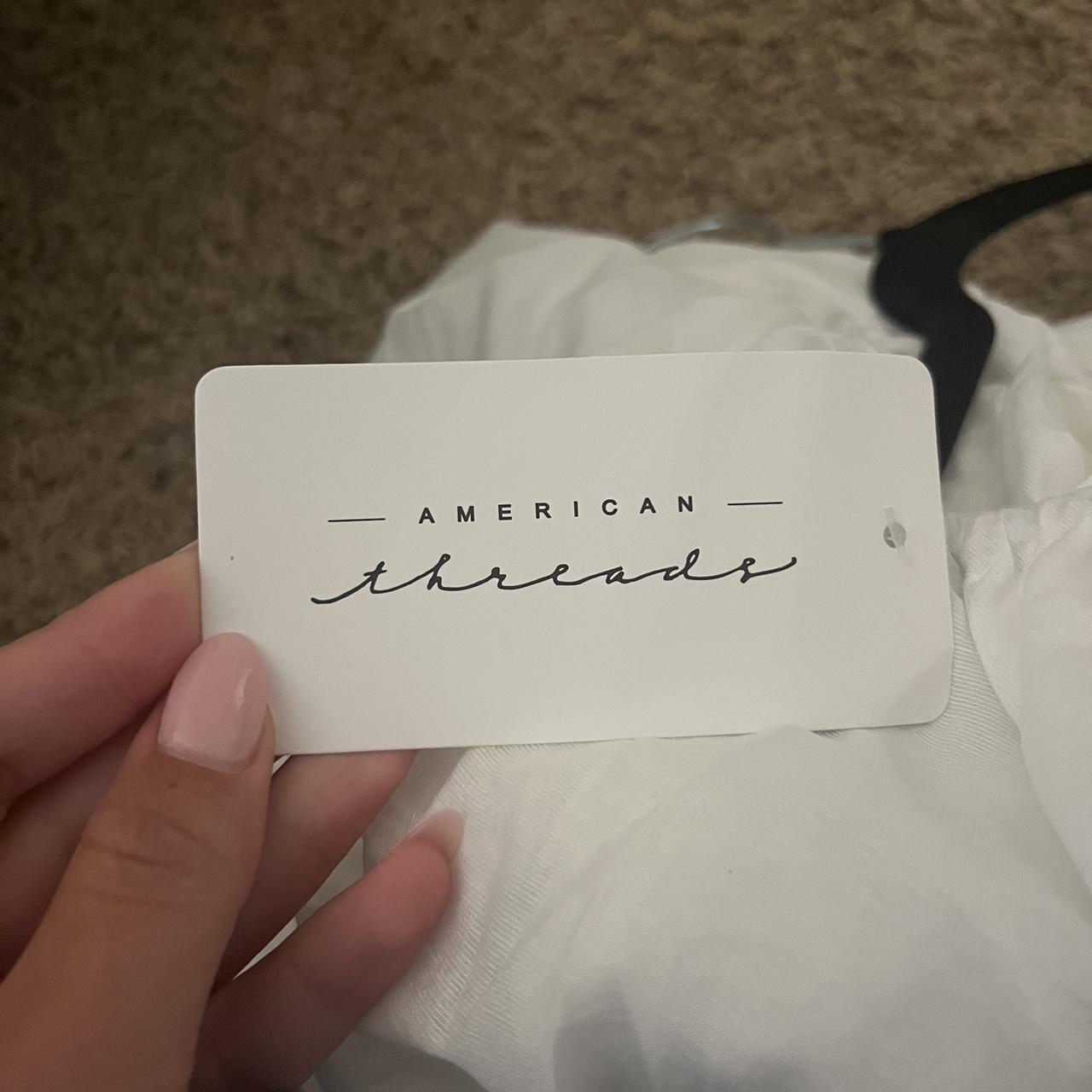 American Threads Women's White Dress | Depop