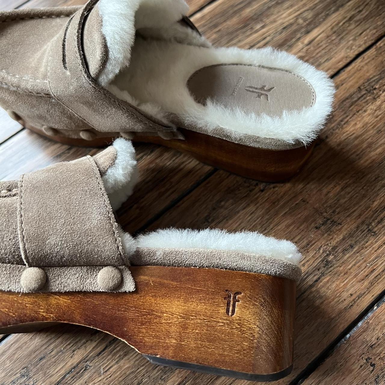 NEW Frye Melody Genuine Shearling Clogs Size... - Depop