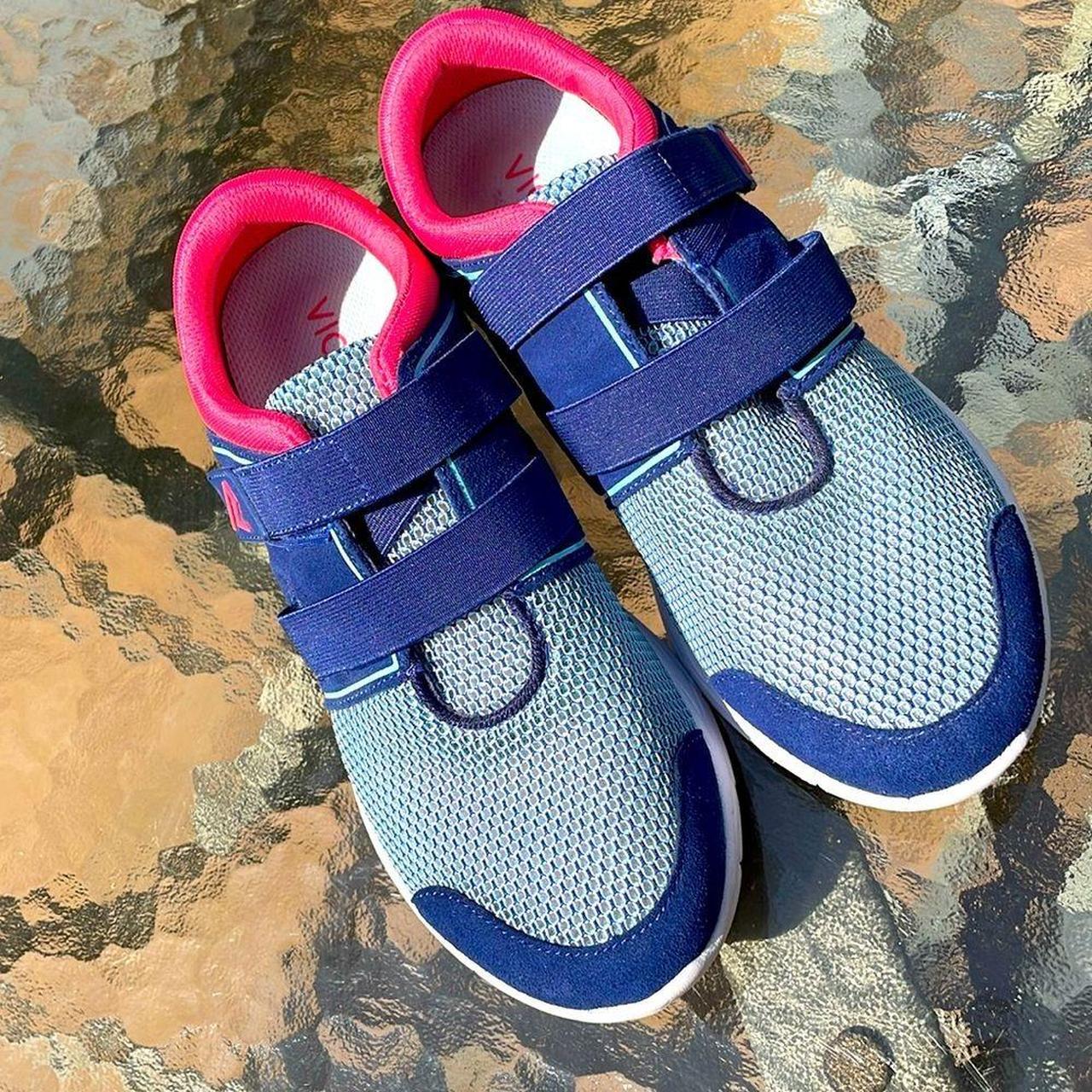 Vionic Suede & Mesh Adjustable Sneakers -Brisk Ema... - Depop