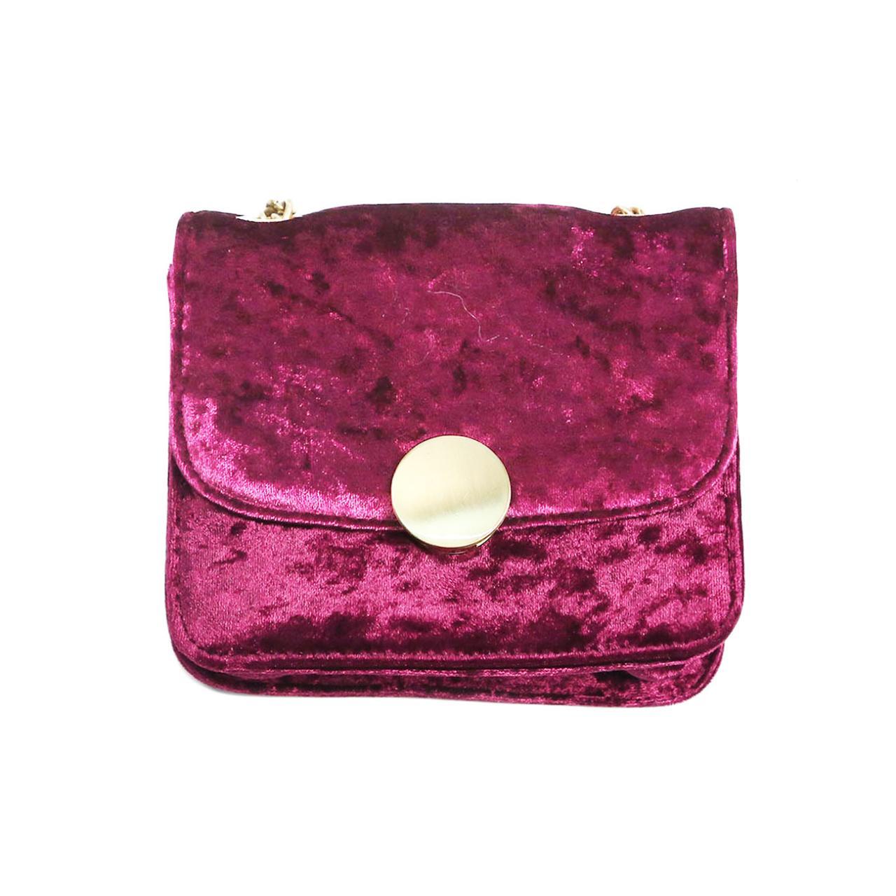 👜 ️👜 BURGUNDY VELVET CROSS BODY BELT BAG 👜 ️👜 An... - Depop